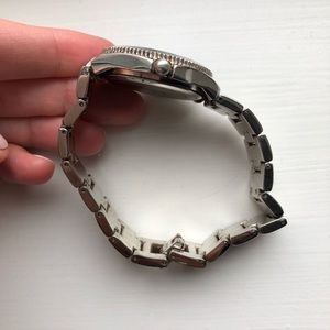 Accutime Watch | Accessories | Vintage Silver Link Glittery Purple Face ...